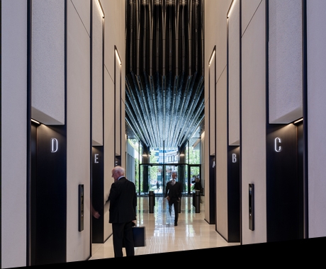 LED Light Sheet illuminates London Wall Place's lift cars | Retail ...